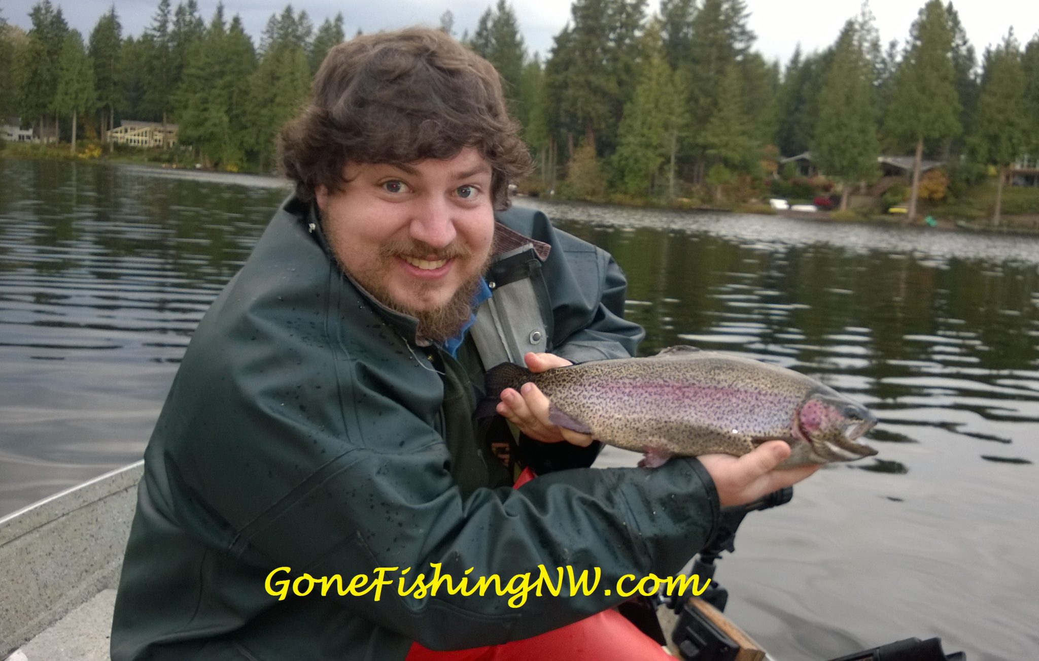 Crazy guy with Beaver Lake trout – Gone Fishing Northwest
