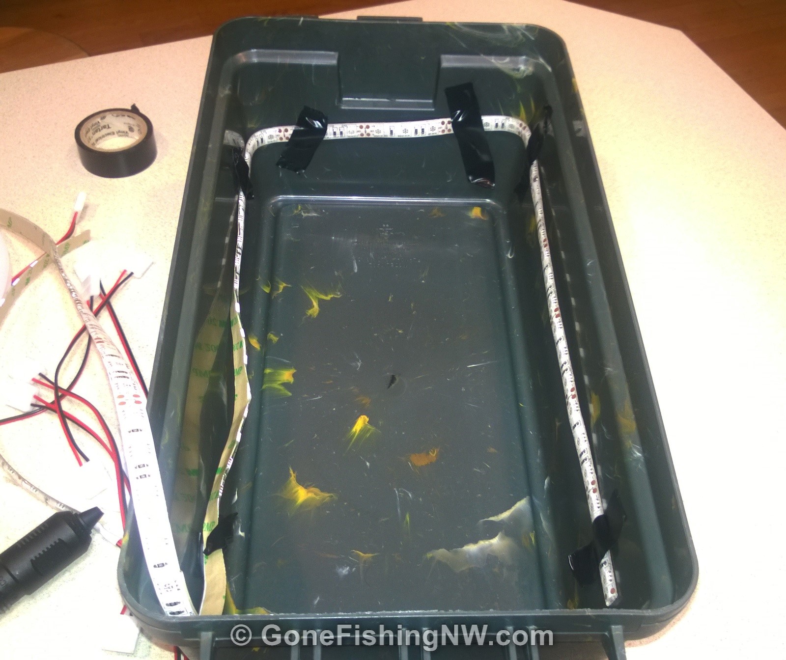Charge Box – Step 3 – Sides LED Placement – Gone Fishing Northwest